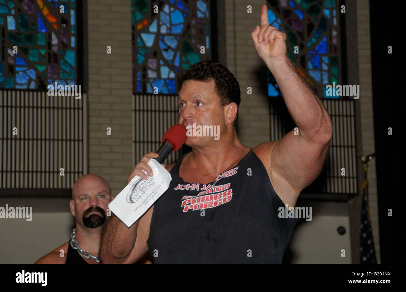 A member of John Jacob's Power Team says his strength comes from God ...