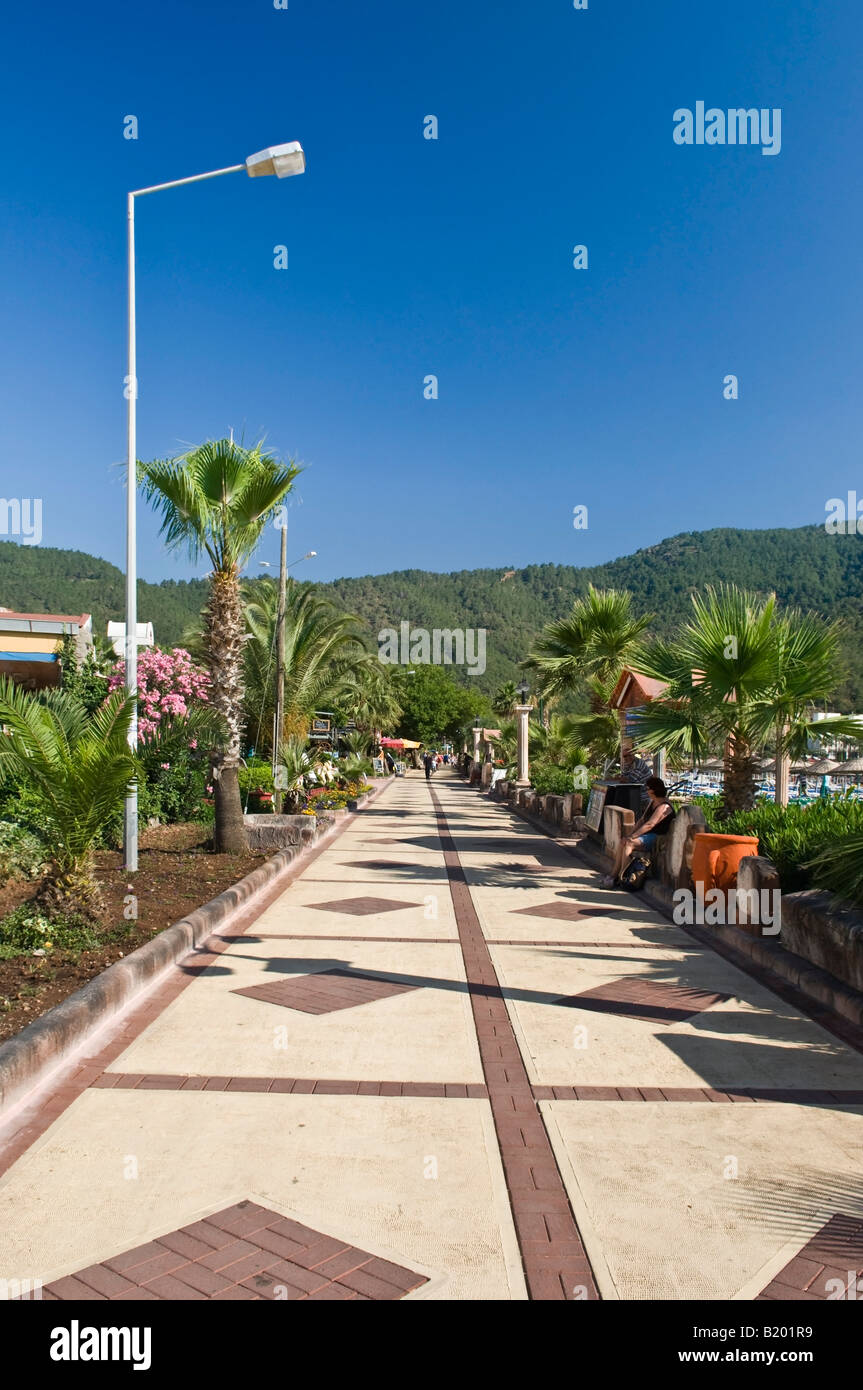 Promenade along the waterfront in Icmeler Marmaris Mugla Turkey Stock ...