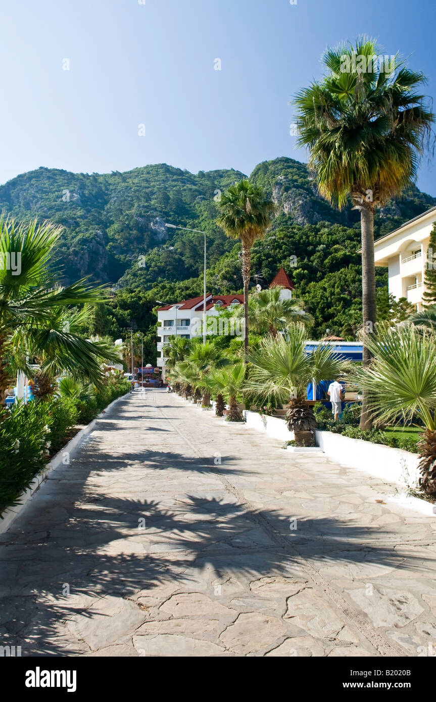 Promenade along the waterfront in Icmeler Marmaris Mugla Turkey Stock ...