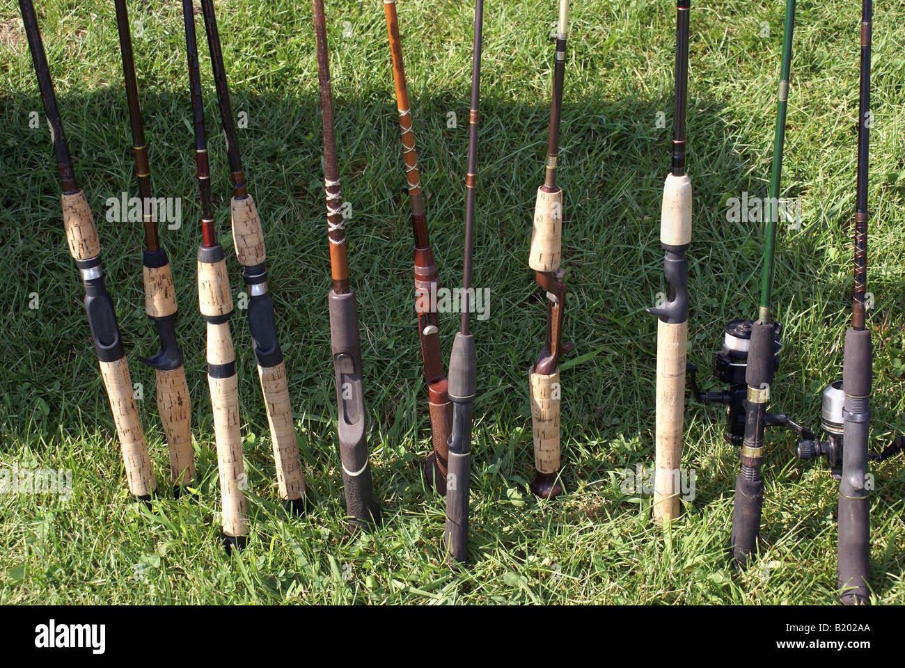 Fishing poles standing hi-res stock photography and images - Alamy