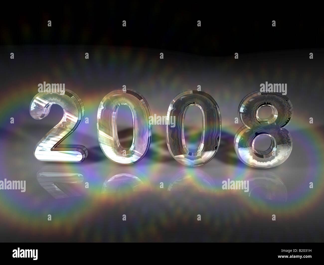 Rendering of the Date 2008 Stock Photo - Alamy