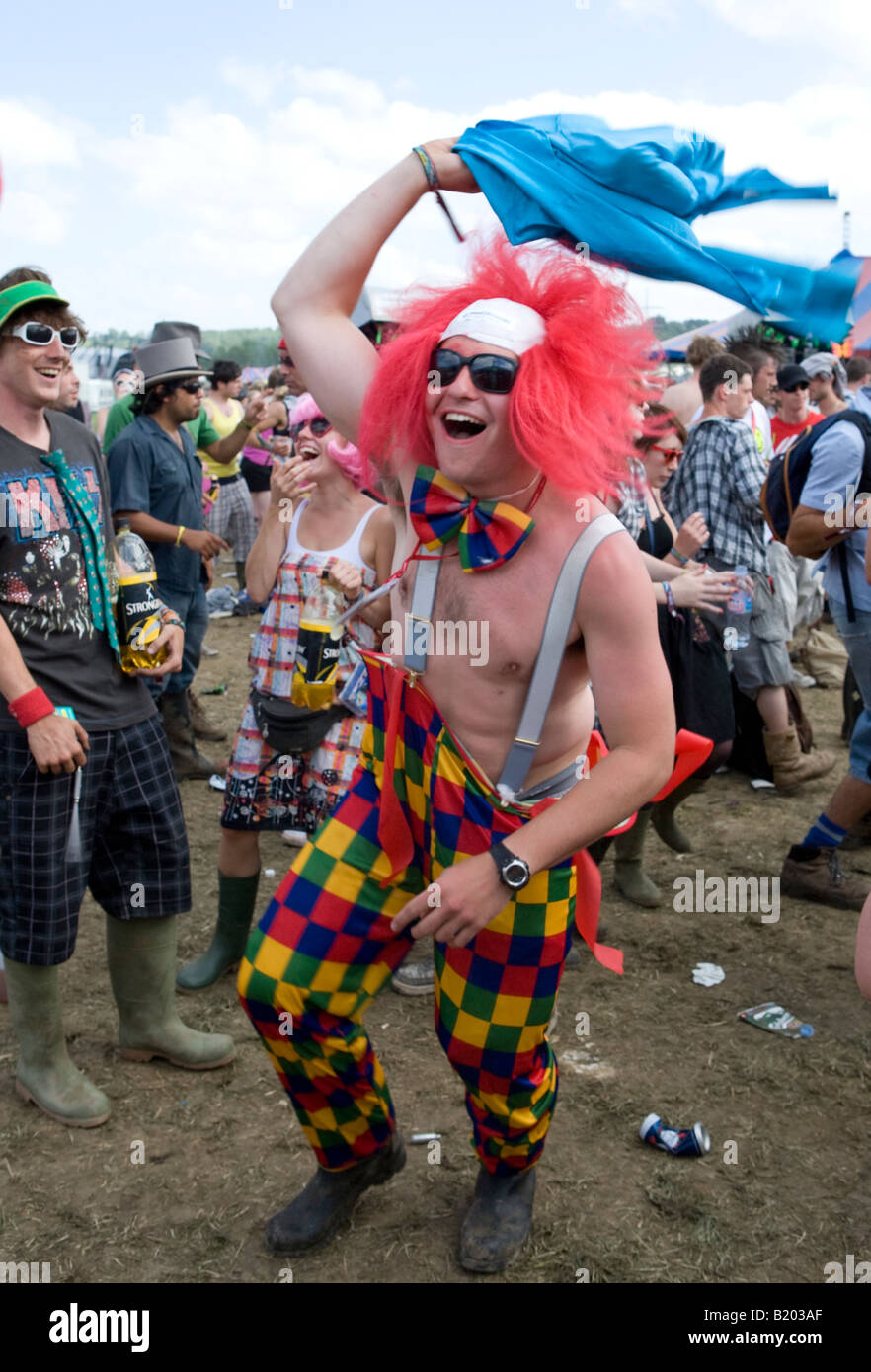 Crazy Scottish Clowns Dancing At Glastonbury Festival Pilton Somerset ...