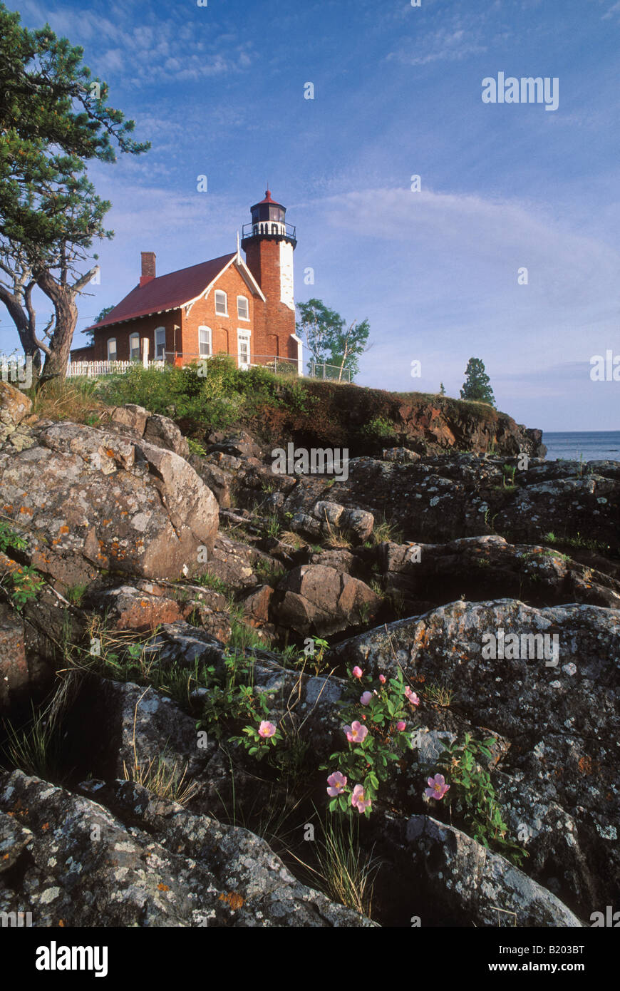 Eagle Harbor Lighthouse on Rugged Lake Superior Shore Eagle Harbor ...