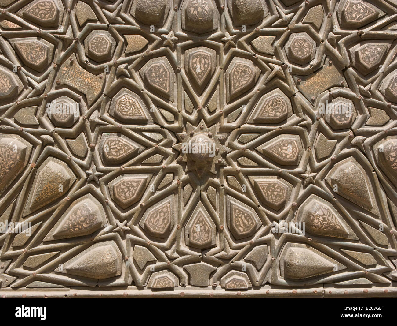 Sultan Barquq complex, Cairo, detail of door Stock Photo - Alamy