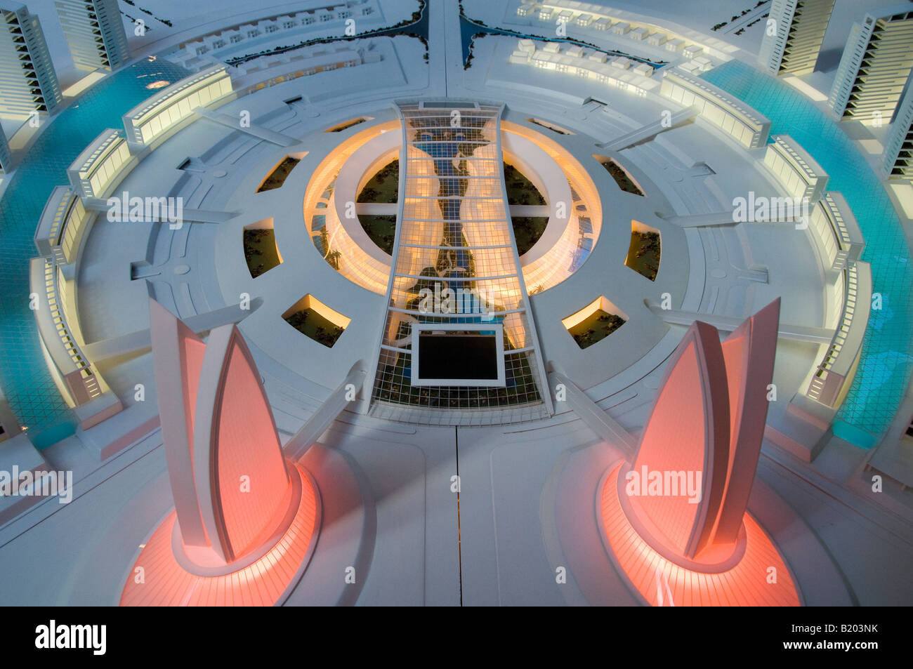 A scale model of planned structures in Nur-Sultan now Astana the ...