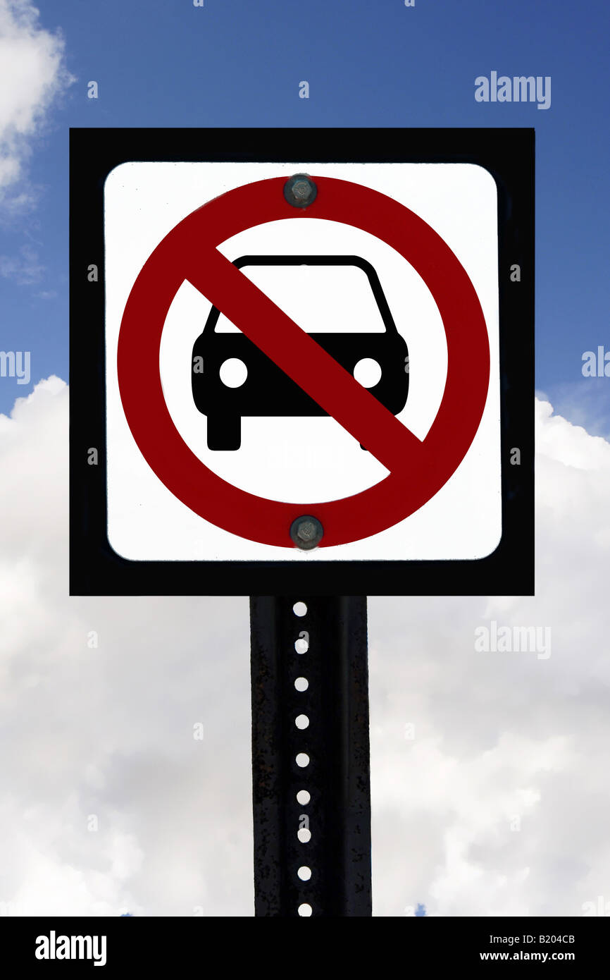 No Vehicles signpost Stock Photo - Alamy