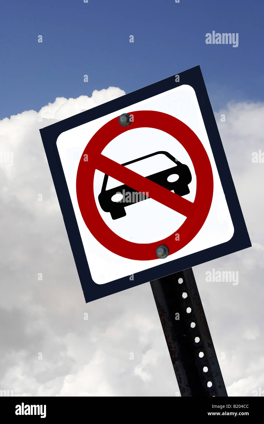 No Vehicles signpost Stock Photo - Alamy