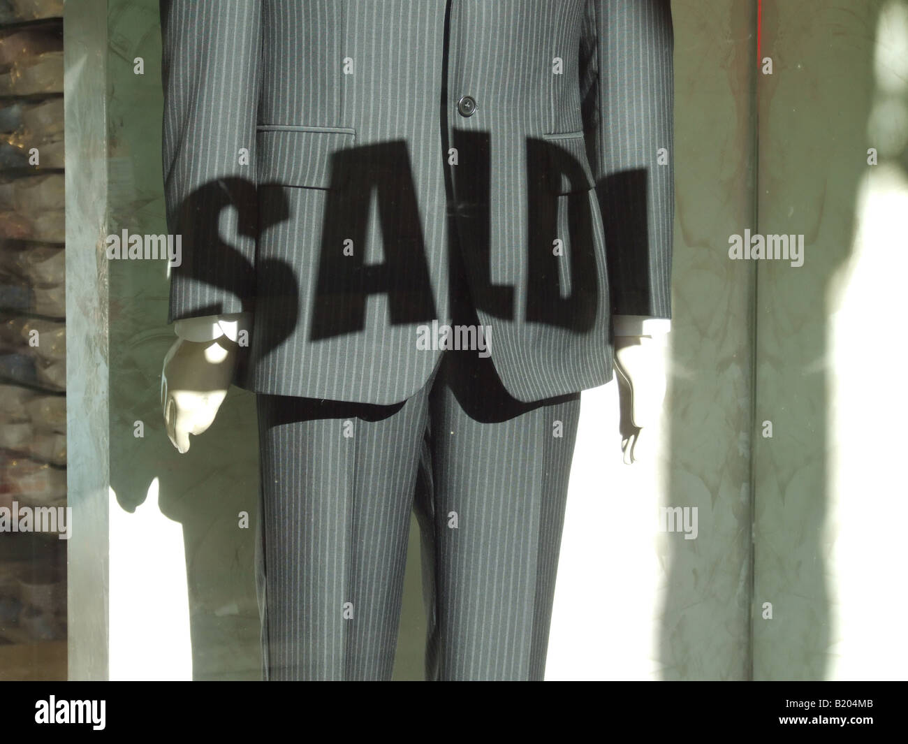 men's suit in sales in rome shop window Stock Photo - Alamy