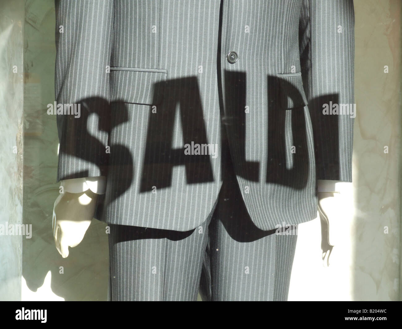 men's suit in sales in rome shop window Stock Photo - Alamy