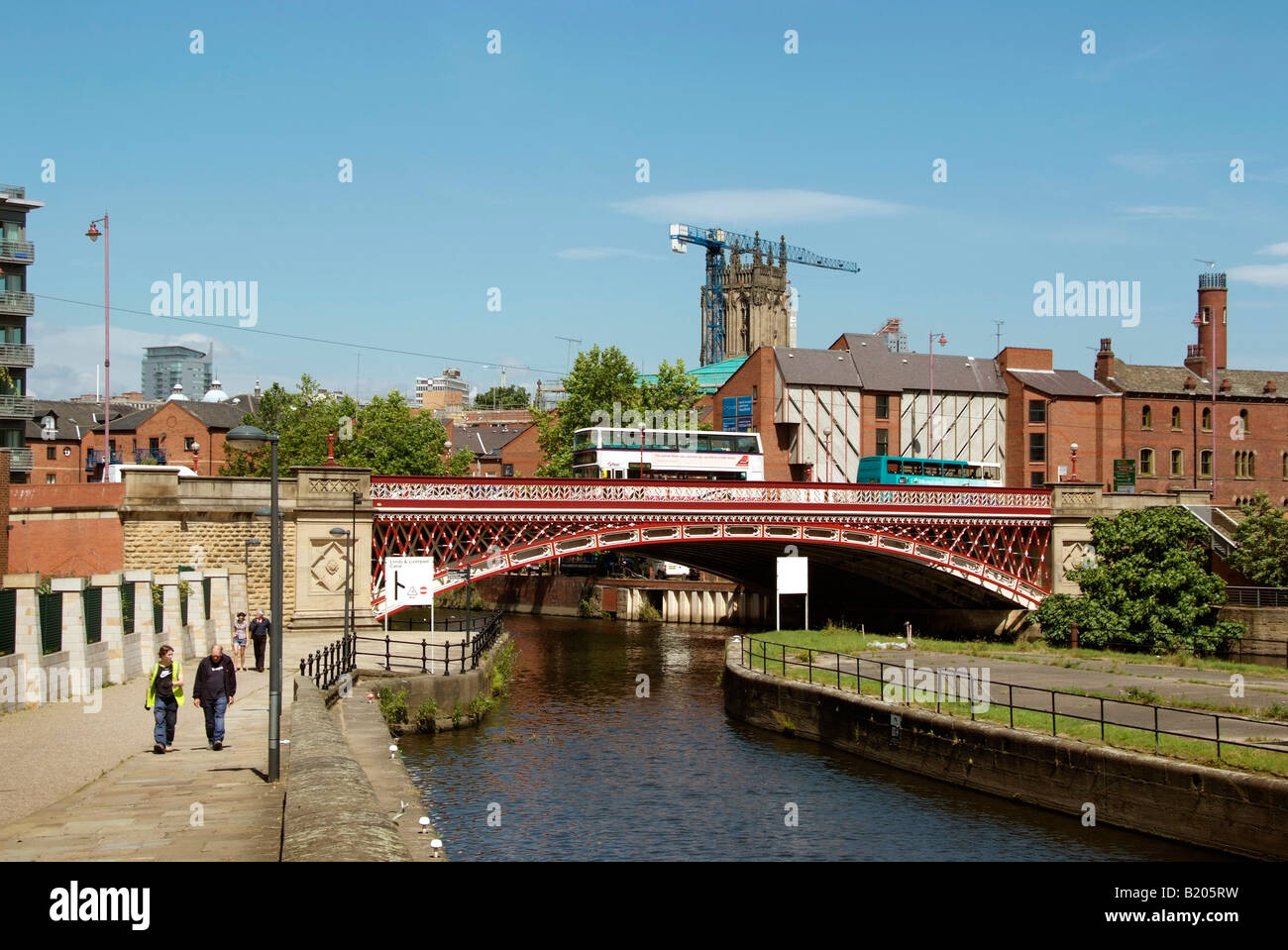 Crown Point Bridge from the Royal Armouries Museum with the exit from ...
