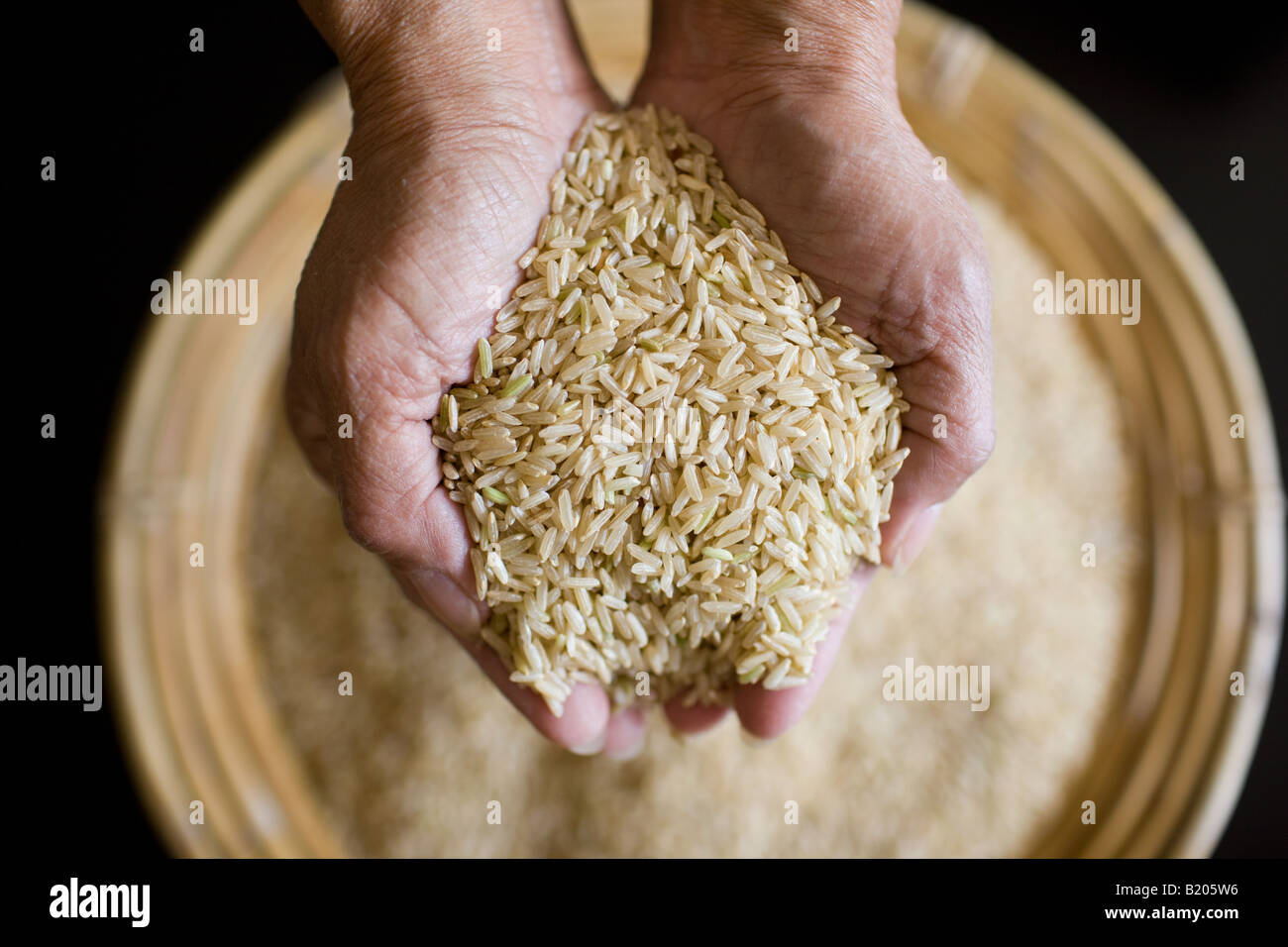 Handful of rice grains hi-res stock photography and images - Alamy