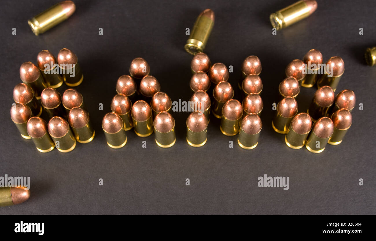 Gang (Word) in Bullets Stock Photo - Alamy