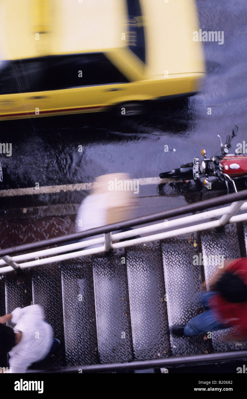 Jakarta street in heavy rains Java Indonesia Stock Photo - Alamy