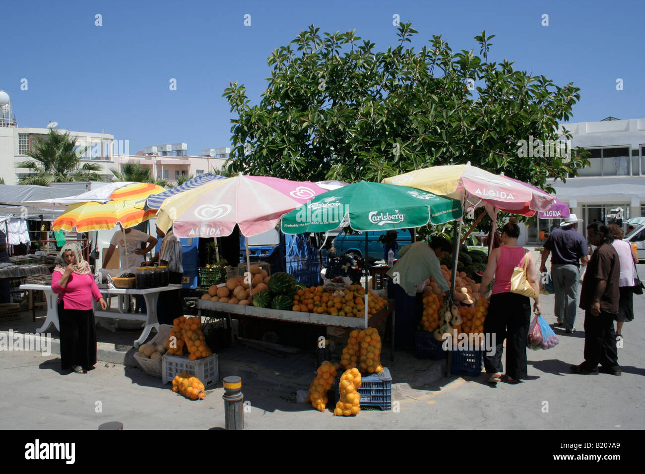 Kyrenia Town Market Stock Photo - Alamy