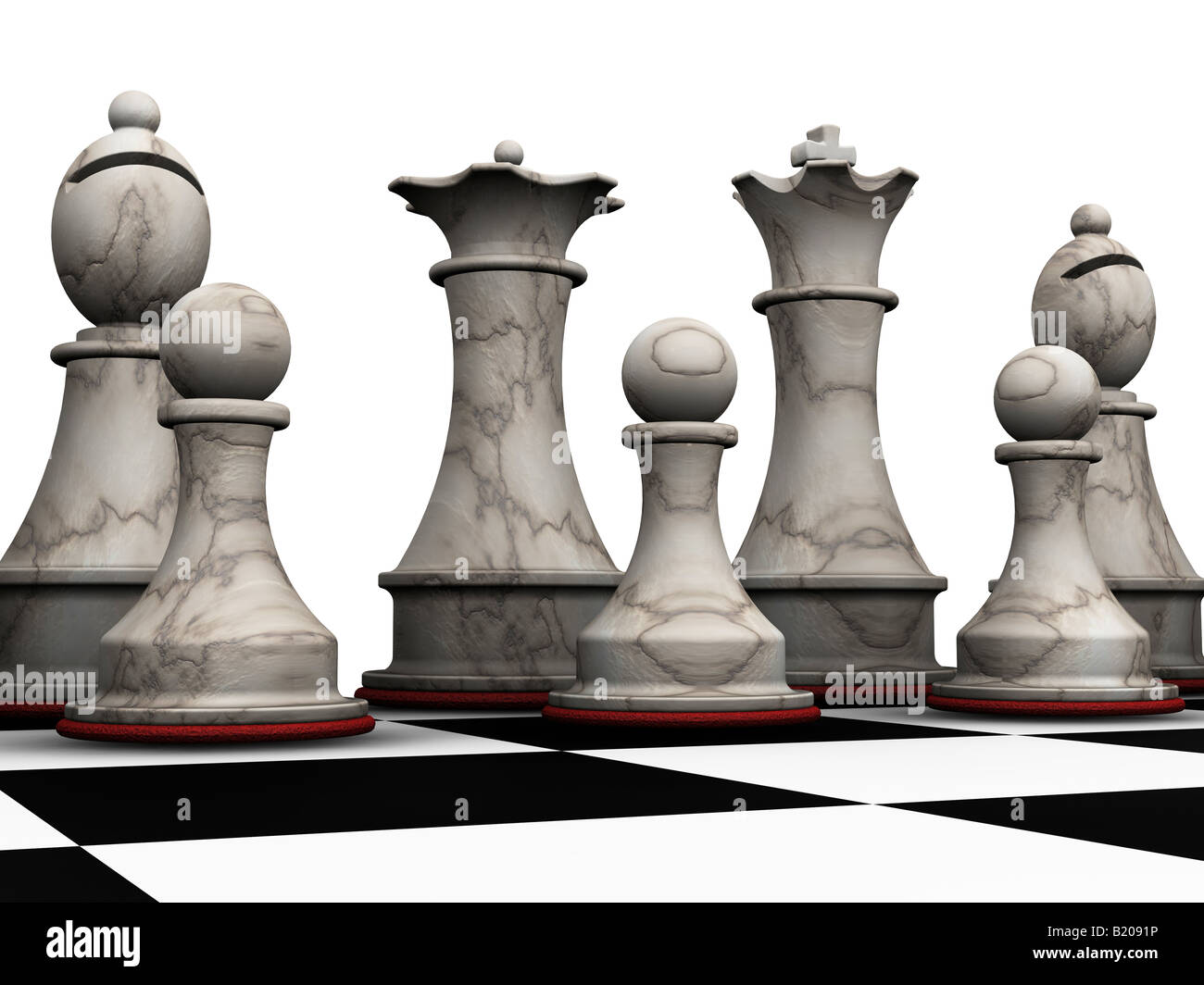 3D render of chess pieces Stock Photo - Alamy