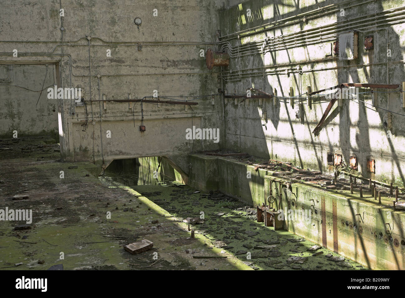 Interior of weapons testing Laboratory 2 on Orford Ness once the base ...