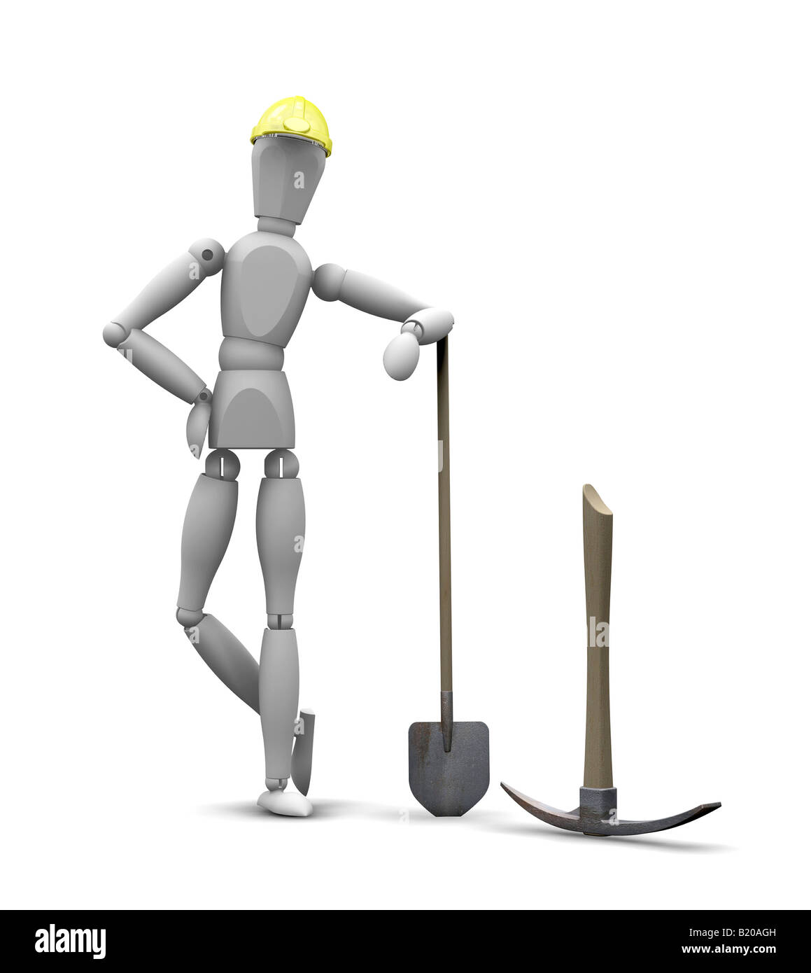 3D image depicting under construction on white background Stock Photo ...