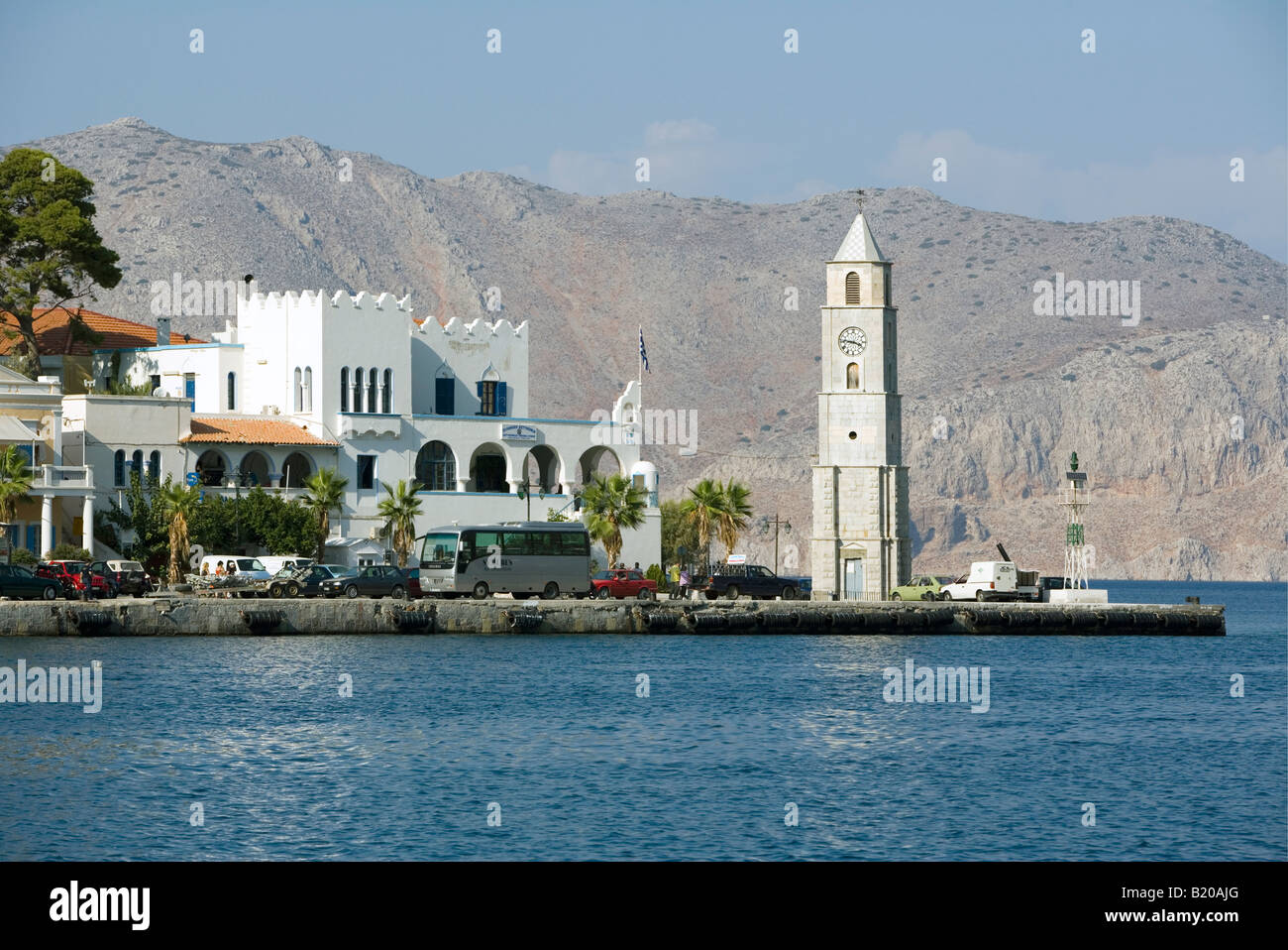 View from ferry-boat of Yialos Symi Rhodes Greece Stock Photo - Alamy