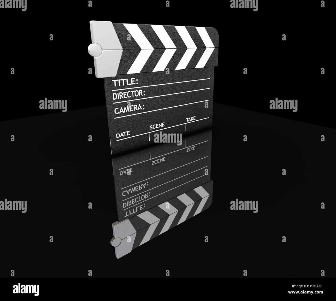 3D render of a clapper board Stock Photo - Alamy