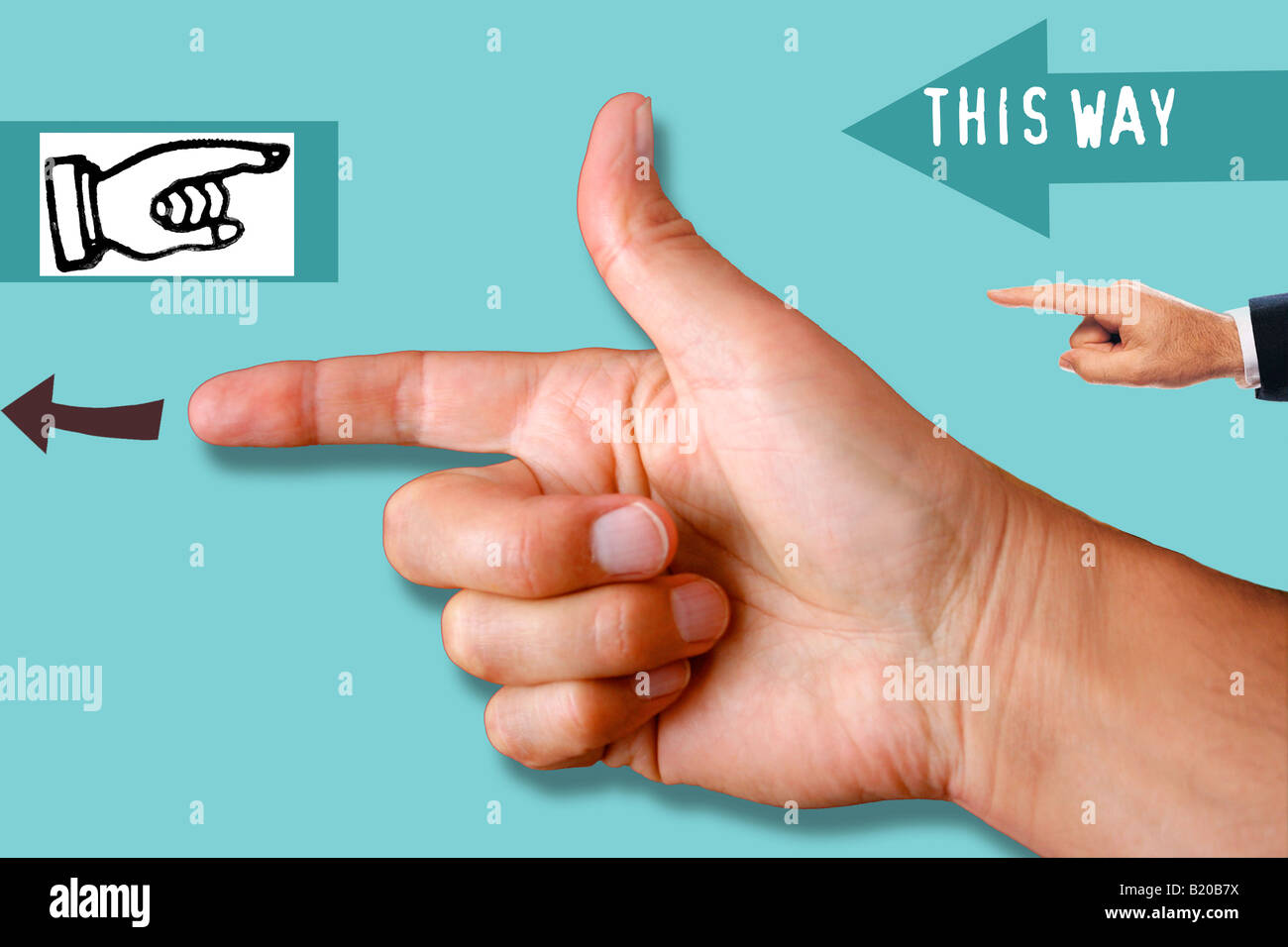 Pointing Fingers Illustration Stock Photos & Pointing Fingers ...