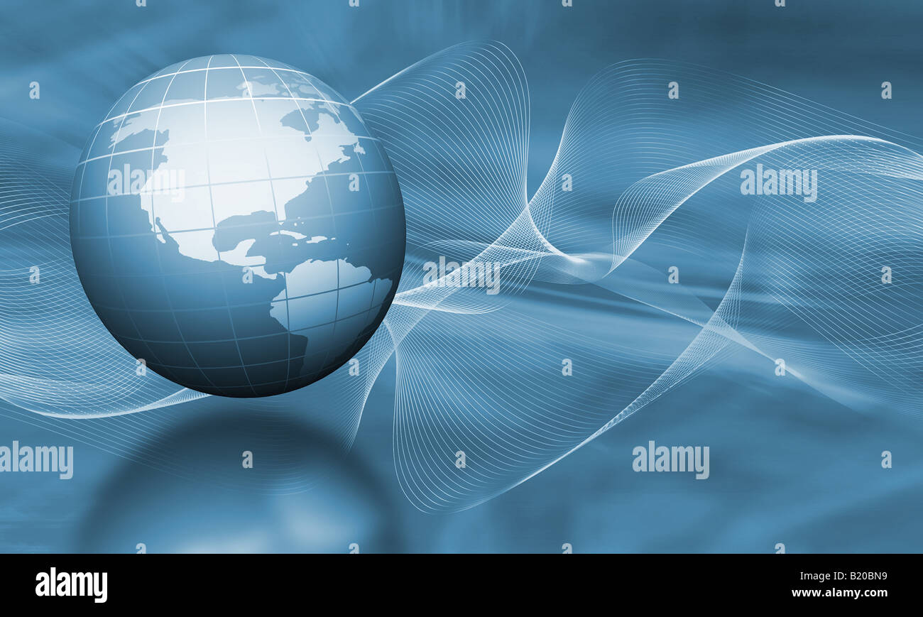 Globe on abstract background Stock Photo - Alamy