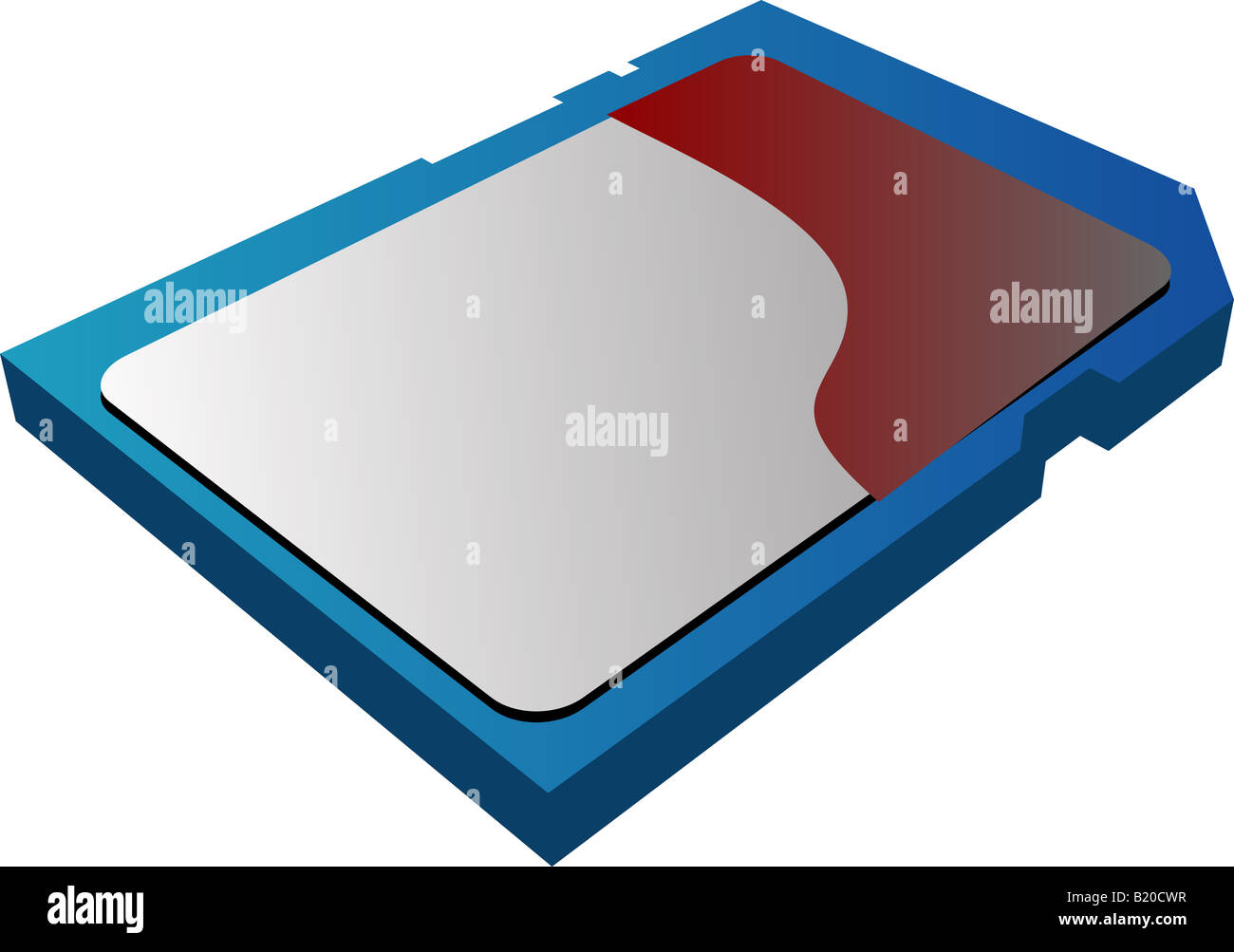 SD Secure Digital Memory card illustration 3d isometric style Stock ...