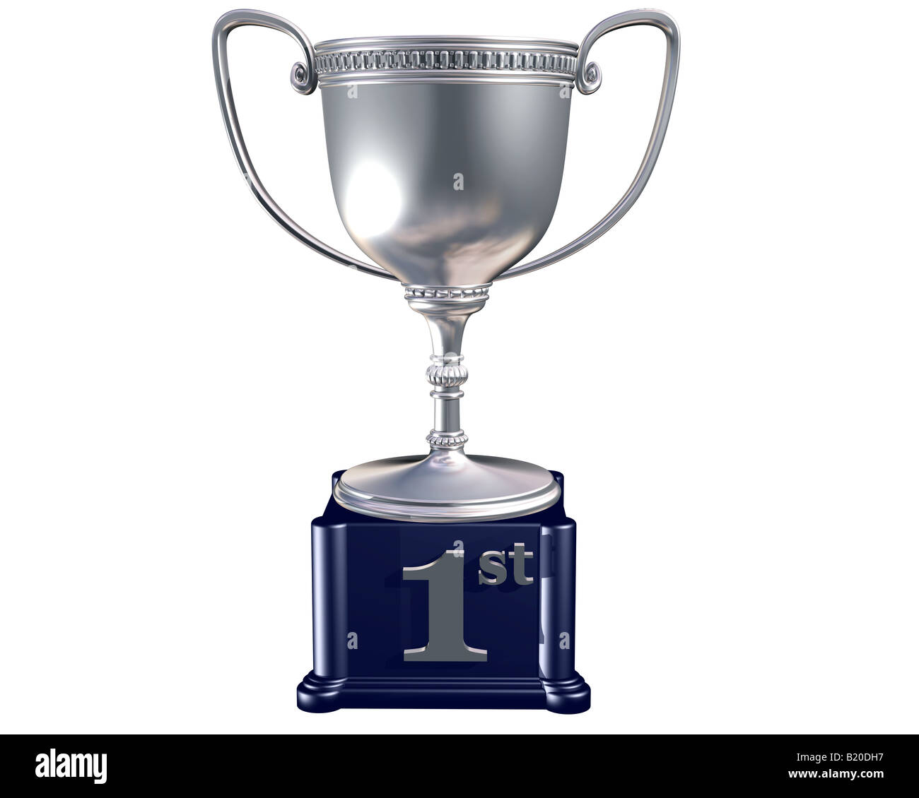 Illustration of a highly polished silver trophy for coming first Stock ...