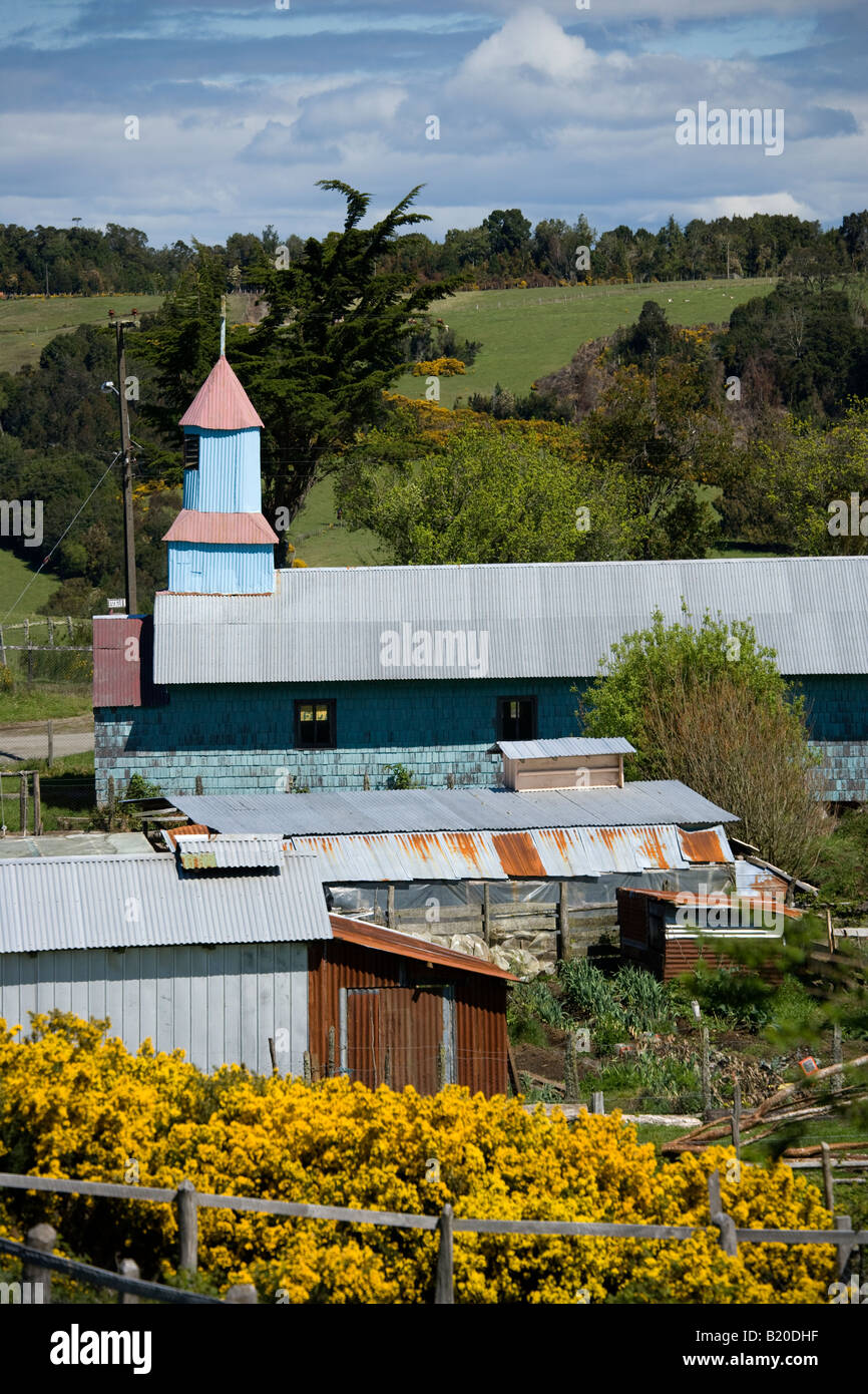 Chapel on Chiloe Island Chile Stock Photo - Alamy