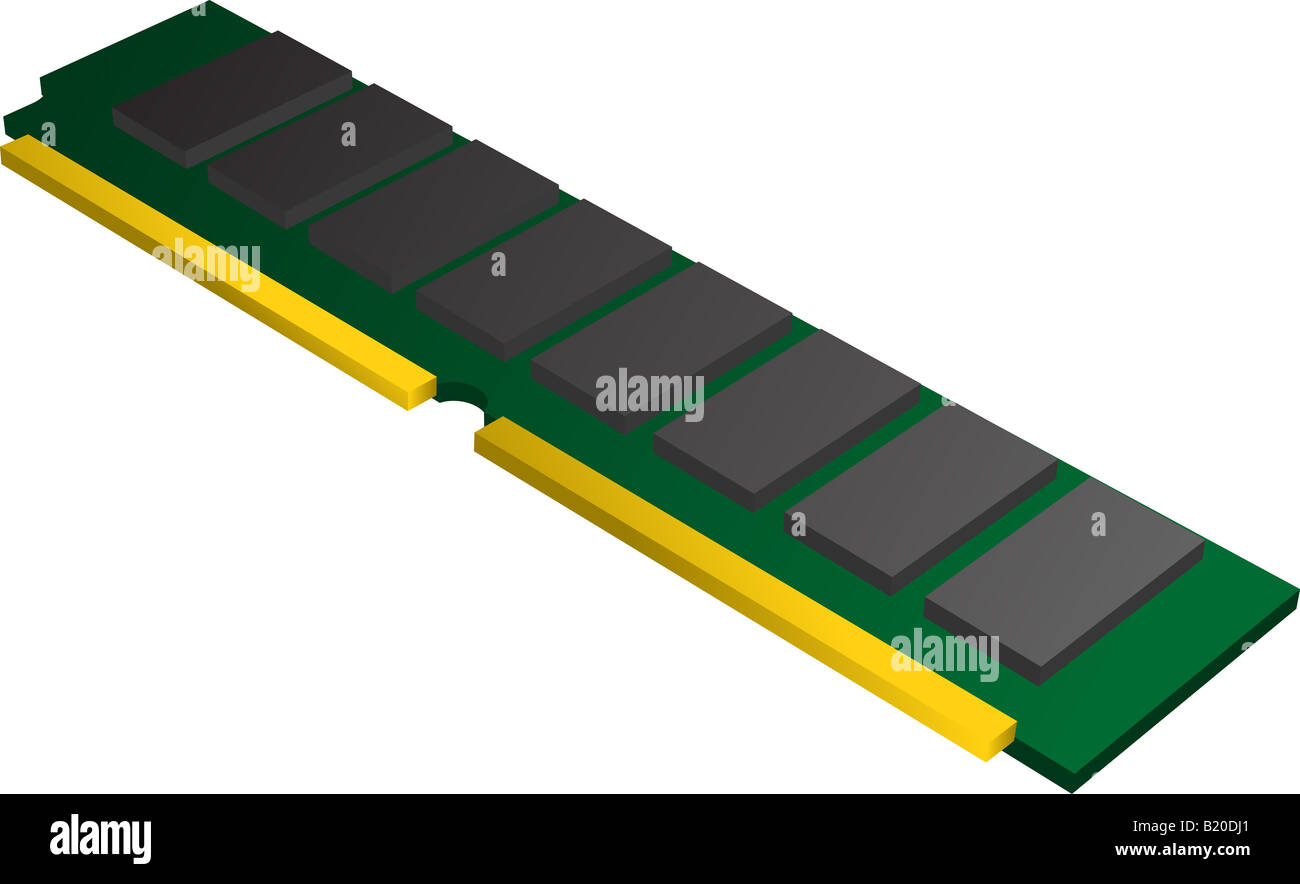 RAM Random Access Memory chip illustration 3d isometric style Stock ...