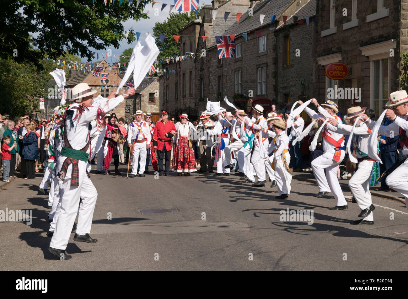 Morris dancers In Winster Village Peak District Derbyshire England UK ...