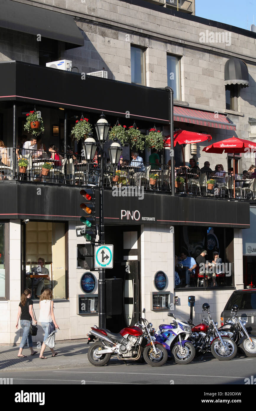 Canada Quebec Montreal Crescent Street Stock Photo - Alamy