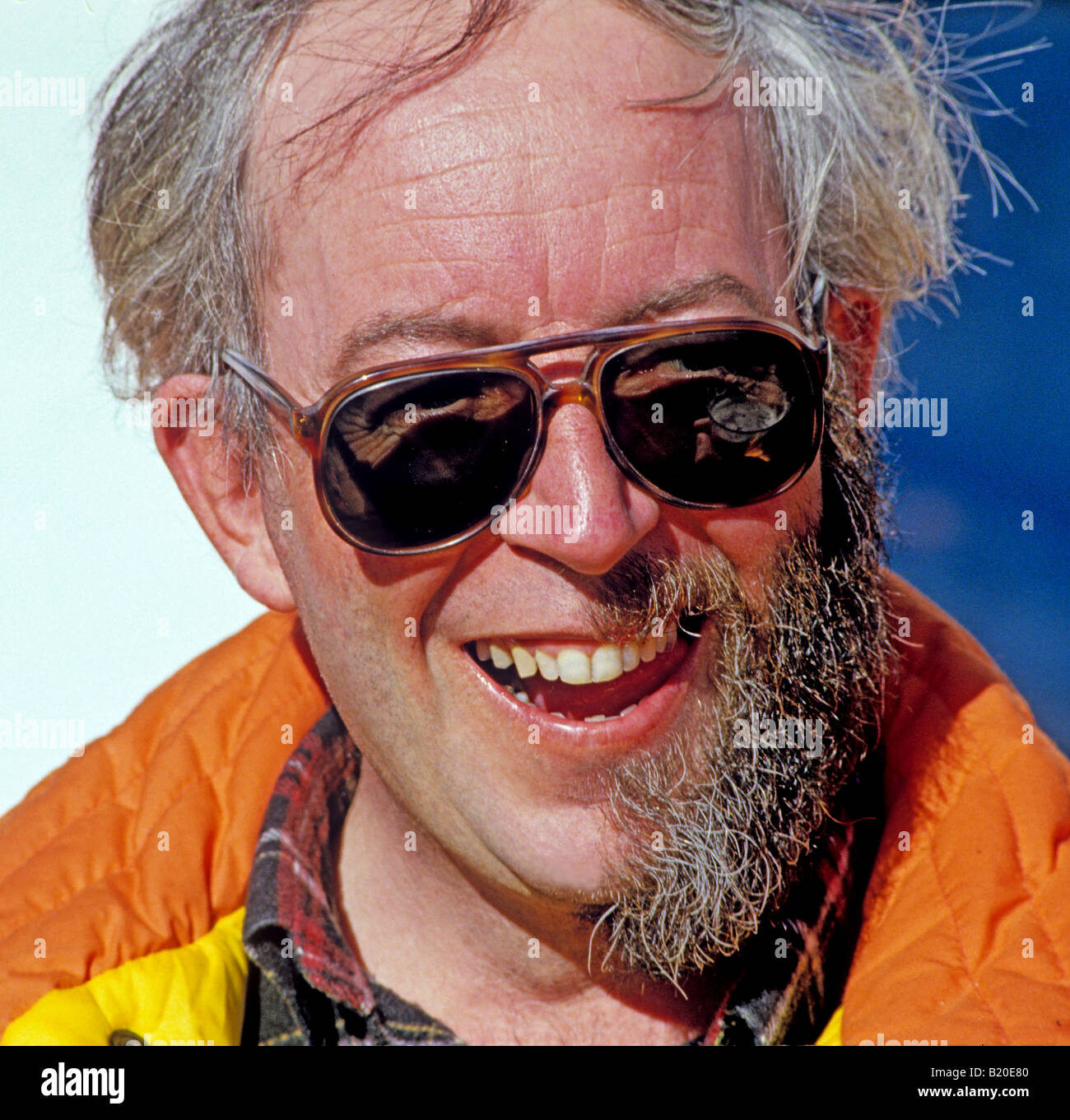 0811 Man with half a beard England Stock Photo - Alamy