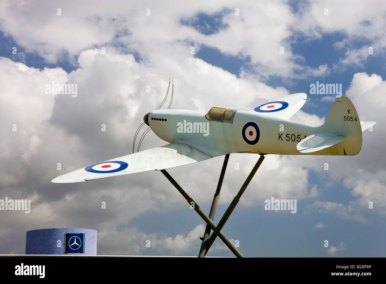 Replica of a Supermarine Spitfire outside Southampton Airport Hampshire ...