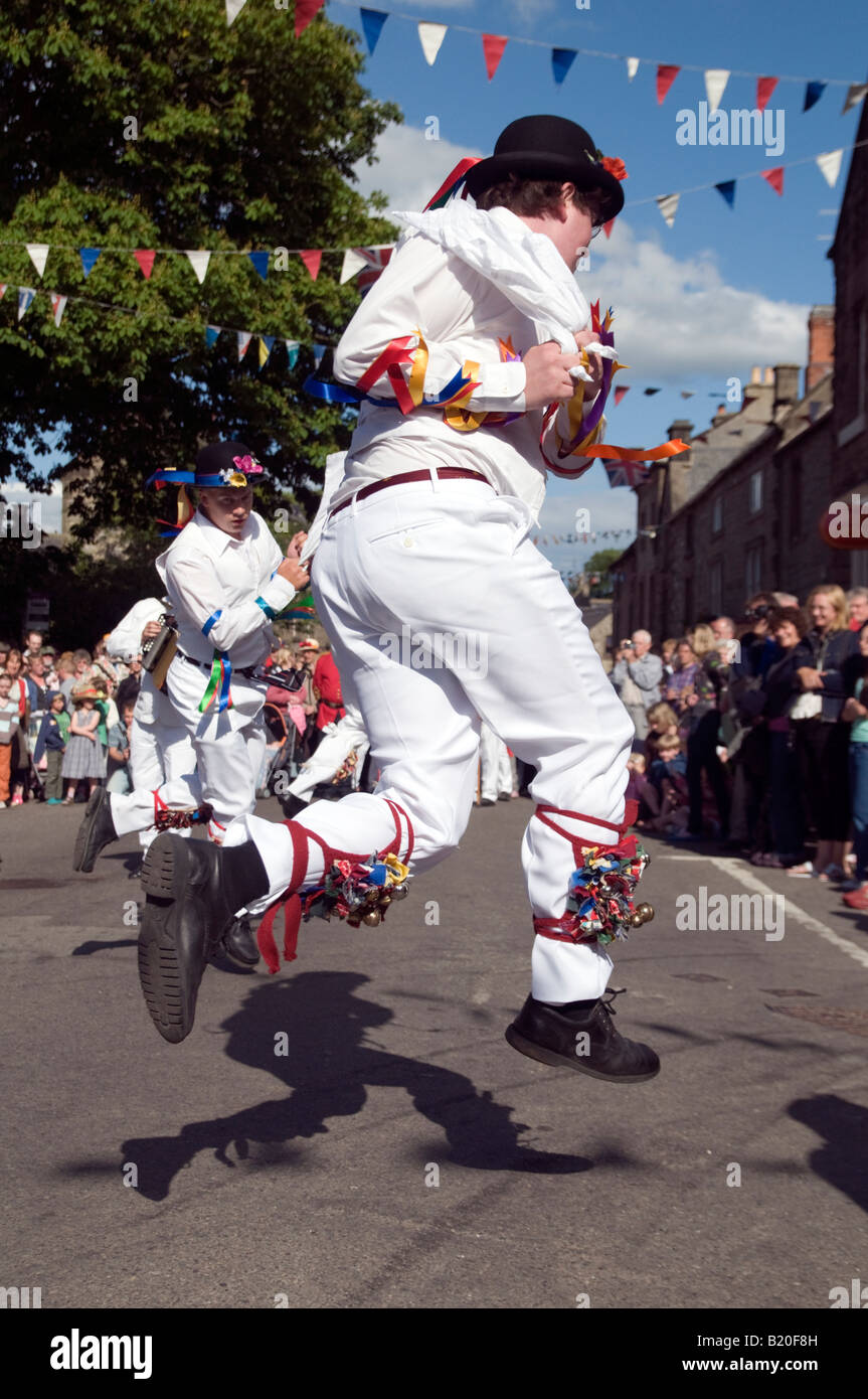 Morris dancers In Winster Village Peak District Derbyshire England UK ...