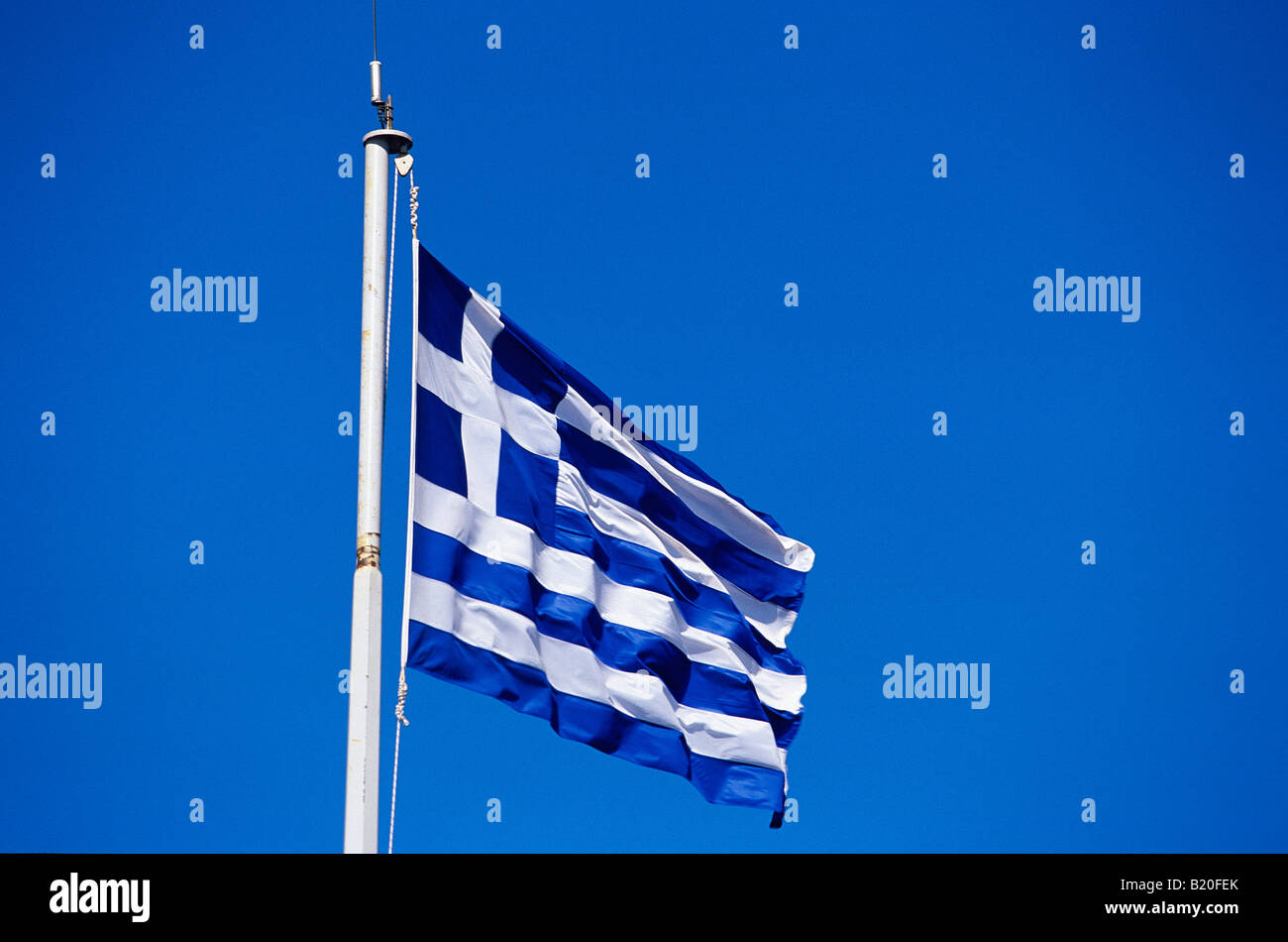 Greek Flag Athens Greece Stock Photo - Alamy