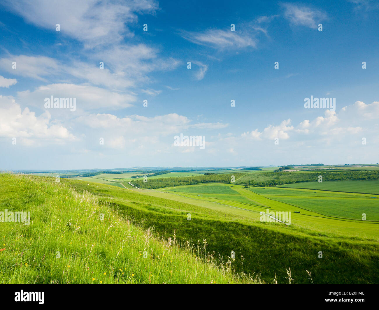 Barbury Castle Hillfort on the Ridgeway in Wiltshire UK Stock Photo - Alamy
