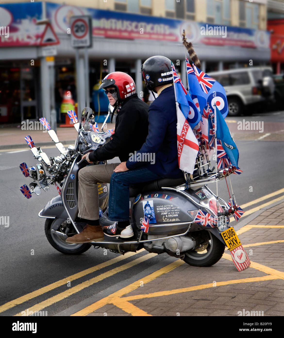Motor Scooter Rider Stock Photo - Alamy