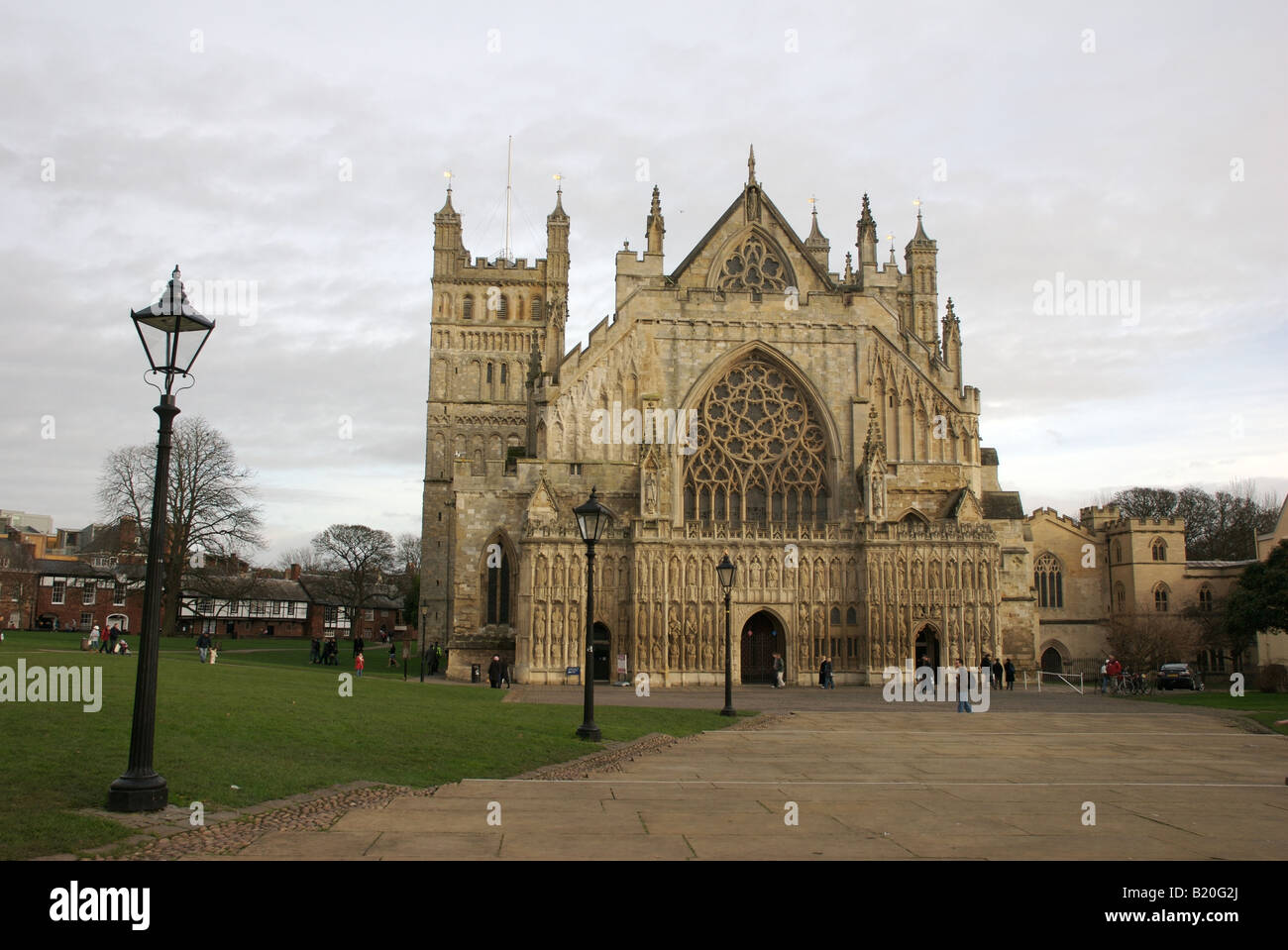 The West front of Exeter Cathedral, Devon, UK Stock Photo - Alamy