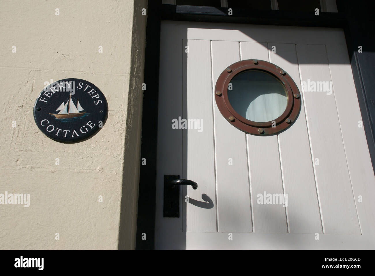 Ferry Steps Cottage house sign, Salcombe, Devon, UK Stock Photo - Alamy