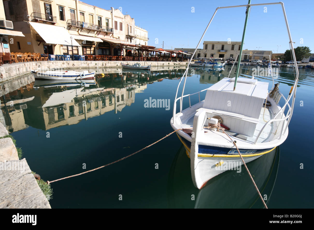 View of Venetian harbour of Rethymnon (Crete, Greece Stock Photo - Alamy