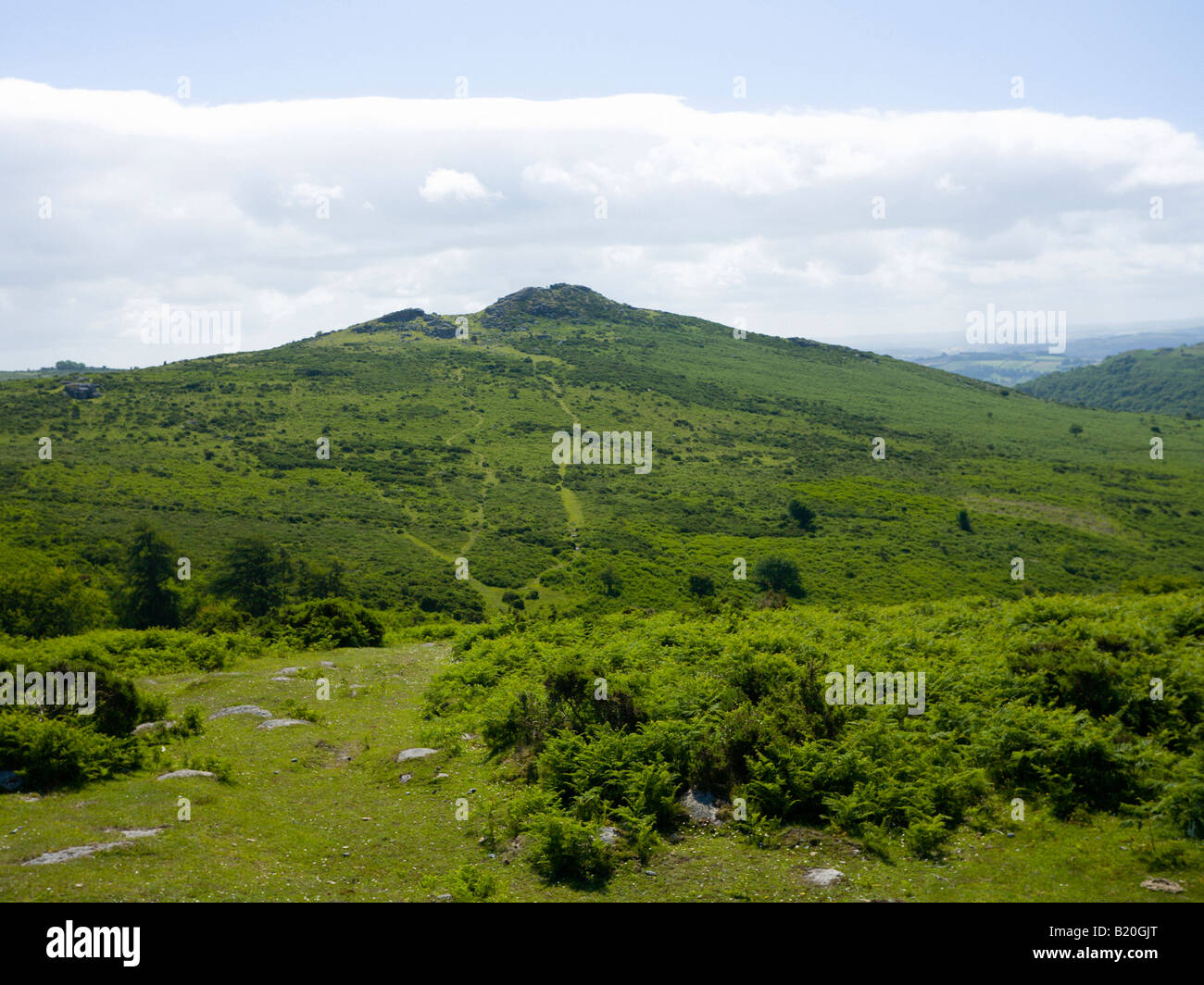 View of Sharp Tor in Dartmoor Devon UK Stock Photo - Alamy
