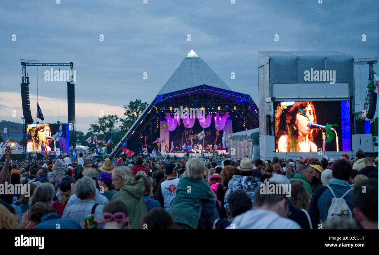 Main Pyramid Stage Glastonbury Festival Pilton U K Europe Stock Photo ...