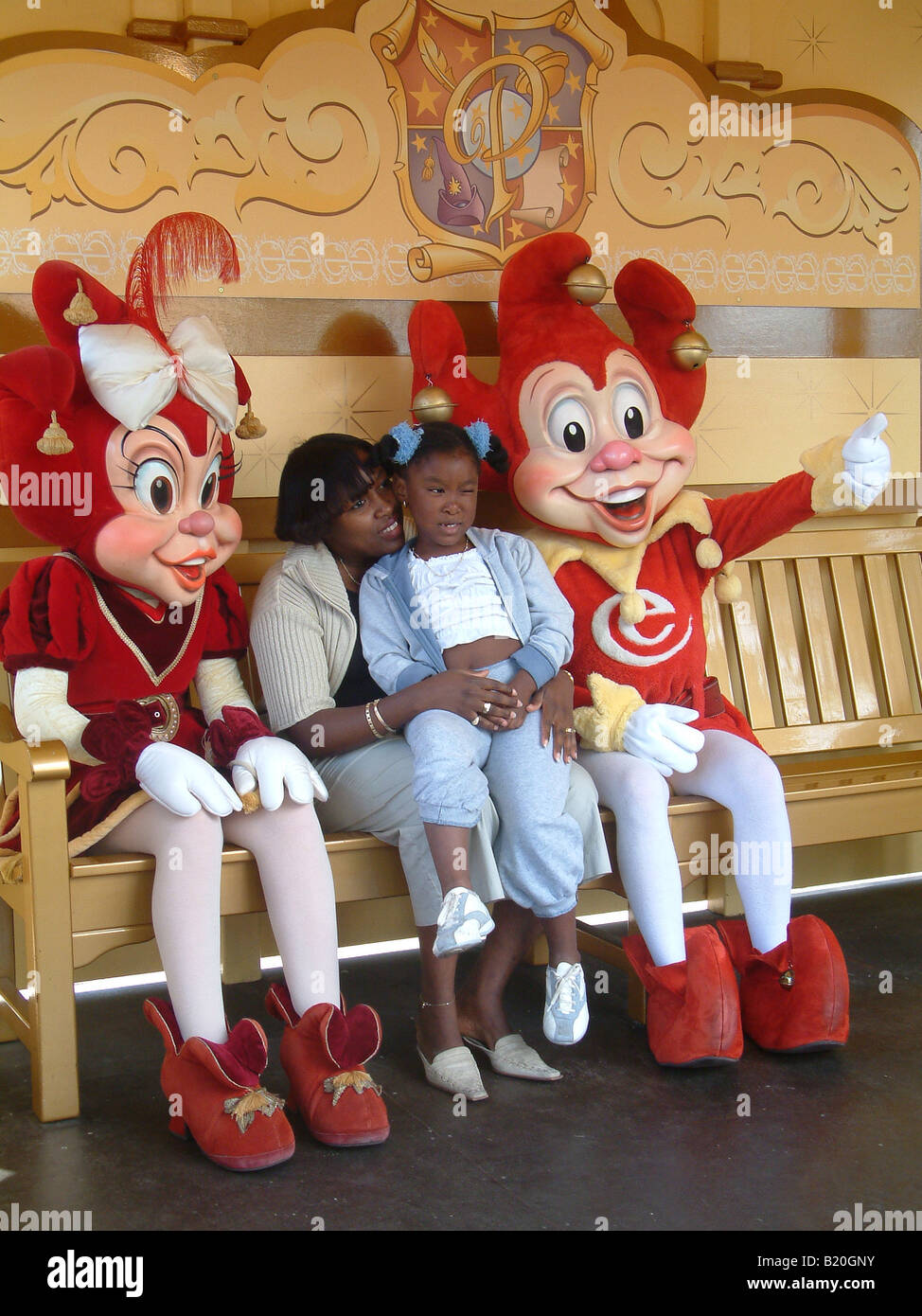 Making fun in an amusement park Stock Photo - Alamy