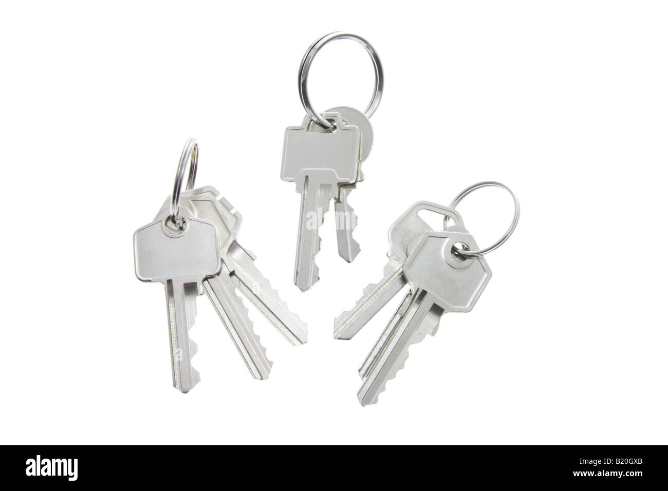 Keys with Key Rings Stock Photo - Alamy