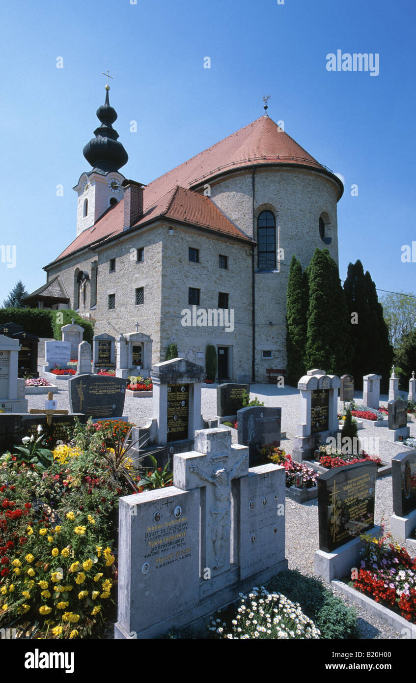 Graveyard and traditional church in rural Bavaria Germany Stock Photo ...