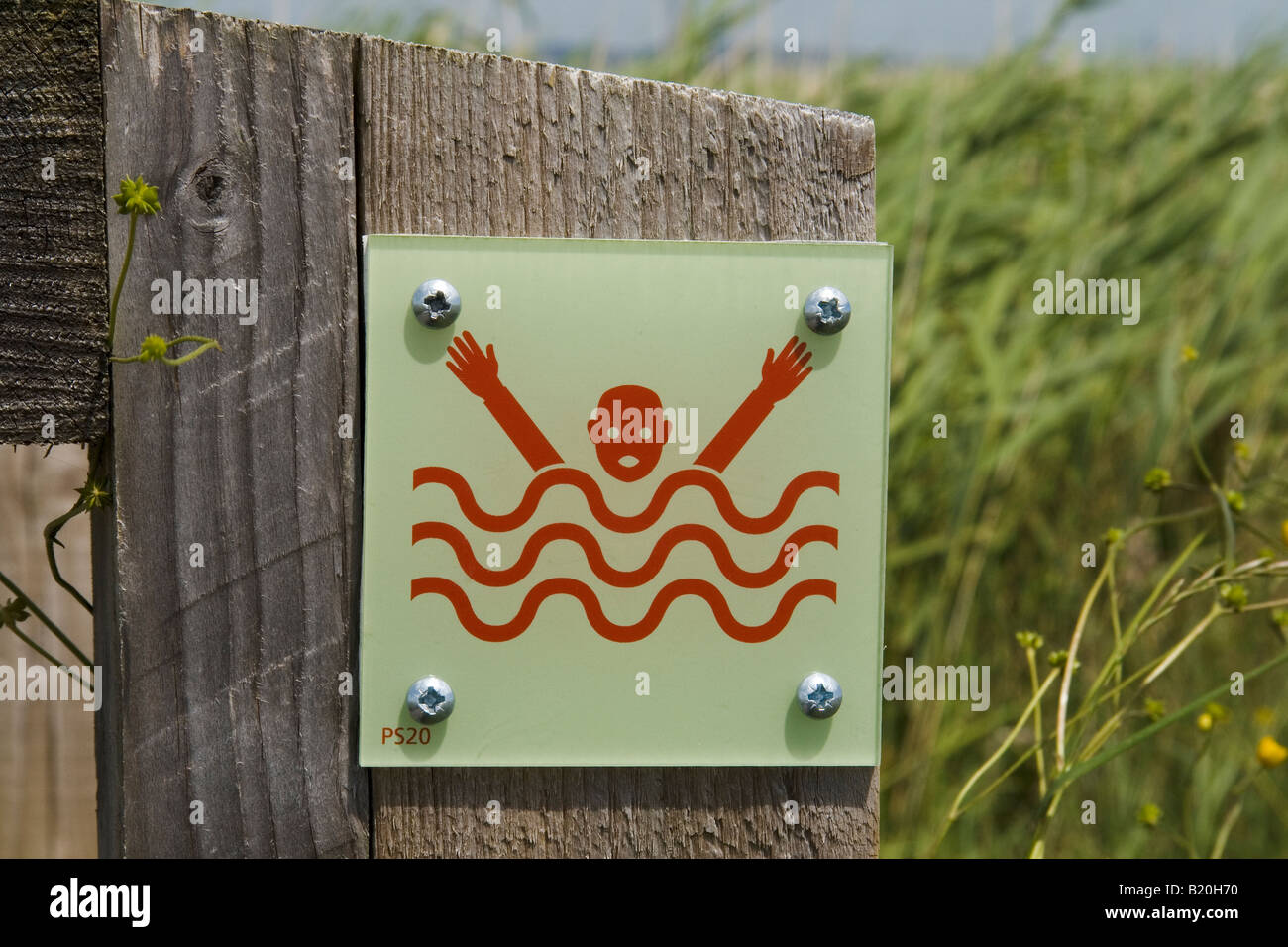 Dangerous water sign hi-res stock photography and images - Alamy