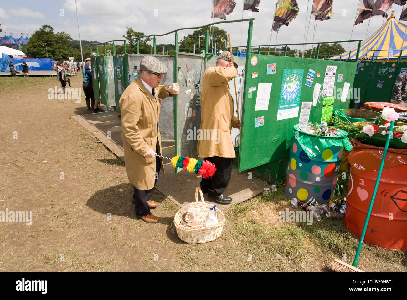 Northern caretaker, comedians cleaning the toilets at the Glastonbury ...