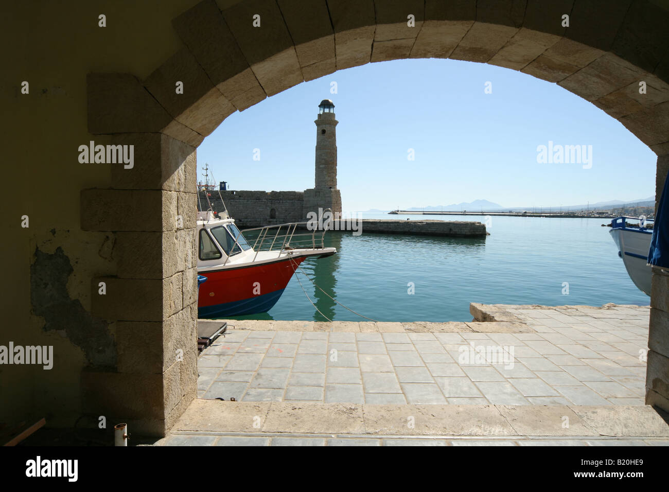 View of Venetian harbour of Rethymnon (Crete, Greece Stock Photo - Alamy