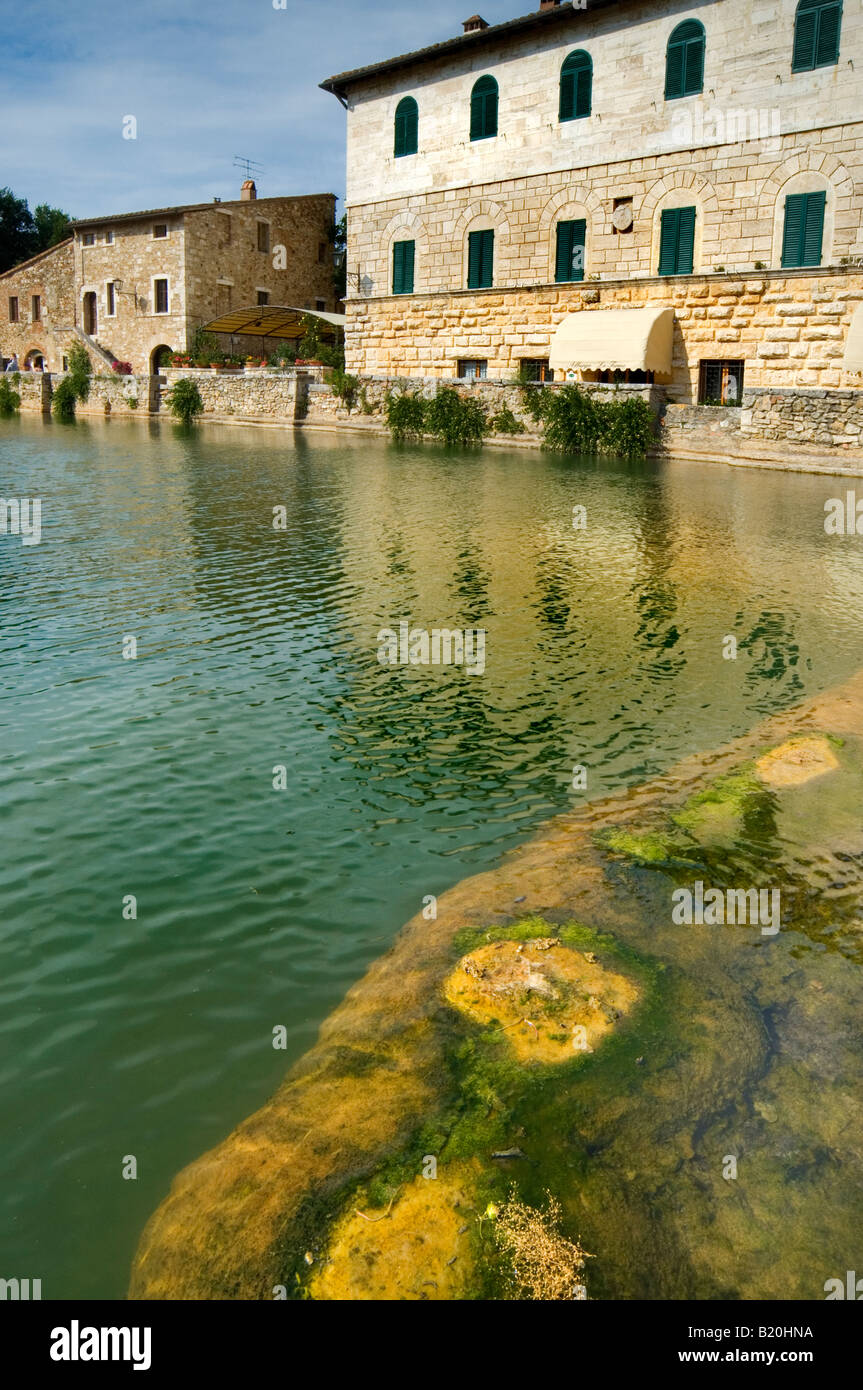 The baths at Bagno Vignoni in Tuscany Stock Photo - Alamy