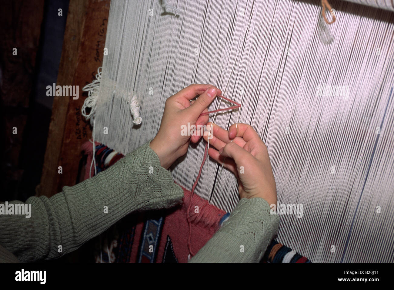 Weaving loom turkish carpets hi-res stock photography and images - Alamy